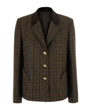 BLAZÉ MILANO Single-breasted Plaid Blazer - Brown