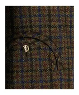 BLAZÉ MILANO Single-breasted Plaid Blazer - Brown