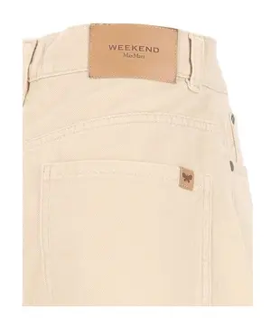 Max Mara Cotton Drill Trousers - Ivory
