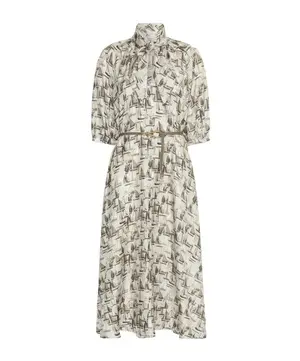 Max Mara Patterned Dress - Stone Color