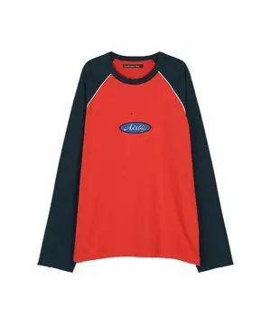 Andersson Bell Color-blocked Raglan Long-sleeved T-shirt - Red/navy Blue