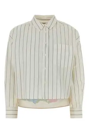 Max Mara Striped Floral Paneled Shirt