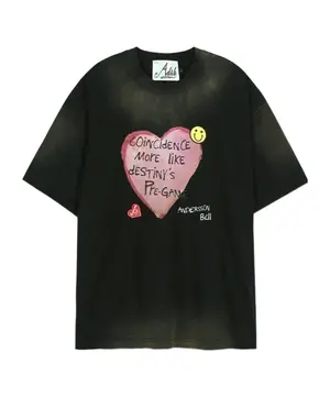 Andersson Bell Heart-shaped T-shirt - Black
