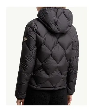 Moncler Arvouinne Hooded Triangle-quilted Short Down Jacket