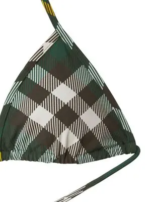Burberry Checked Halterneck Bikini Top