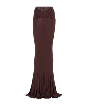 NENSI DOJAKA Draped Maxi Skirt - Red