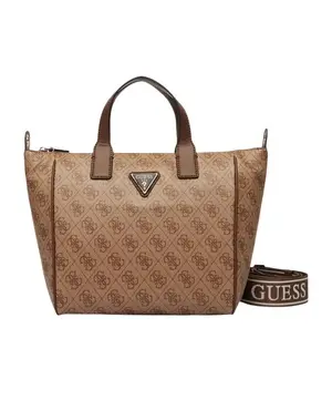 Guess Follie Monogram-print Logo-plaque Tote Bag