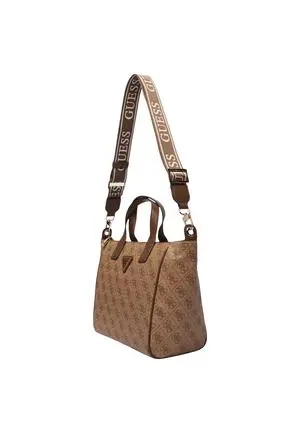 Guess Follie Monogram-print Logo-plaque Tote Bag
