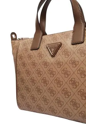 Guess Follie Monogram-print Logo-plaque Tote Bag