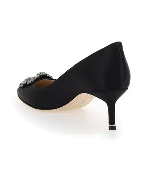 Manolo Blahnik Hangisi Embellished Satin Pumps