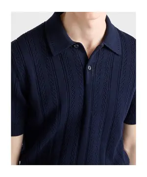 Prada Open-knit Polo Shirt