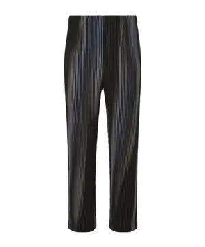 Issey Miyake Blend Of Lights Pleated Straight-leg Trousers - Blue