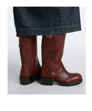 Dries Van Noten Leather Biker Boots