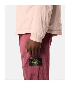 Stone Island Logo Patch Track Pants - Geranium
