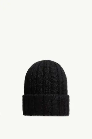 Moncler Cable Knit Wool Blend Beanie