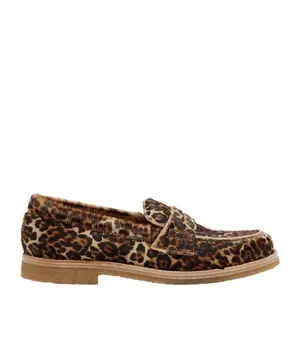 GOLDEN GOOSE Jerry Leopard-print Calf Hair Penny Loafers - Brown