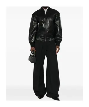 THE FRANKIE SHOP Long Sleeve Zip Up Casual Jacket - Black