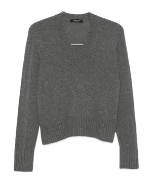 ARAGONA V-neck Sweater - Grey