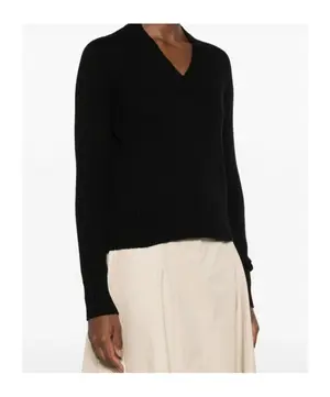 ARAGONA V-neck Ribbed-trim Sweater
