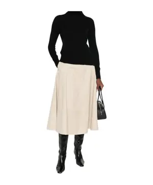 ARAGONA Roll-neck Ribbed-trim Sweater - Black