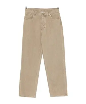 Drole De Monsieur Logo-patch Belt-loop Jeans - Kaki