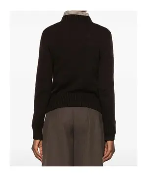 ARAGONA Ribbed-trim Sweater
