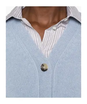 ARAGONA V-neck Ribbed-knit Cardigan