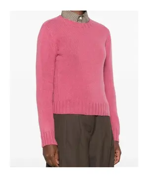 ARAGONA Ribbed-knit Crew-neck Sweater