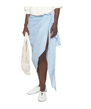 THE FRANKIE SHOP Striped Skirt - Blue/white
