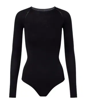 Alaïa Long-sleeved Knitted Bodysuit - Black