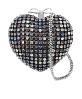 SELF-PORTRAIT Crystal-decorated Clutch - Black