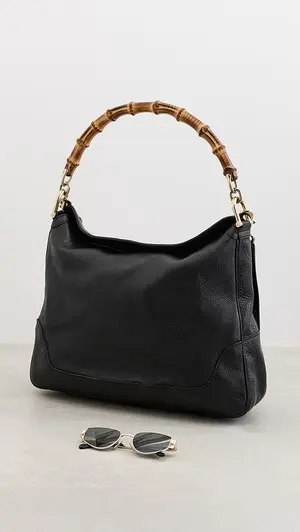 Gucci Leather Diana Bamboo Hobo Bag