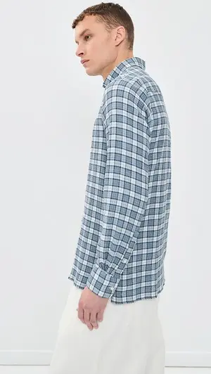 Officine Générale Arsene Waffled Button Down Shirt