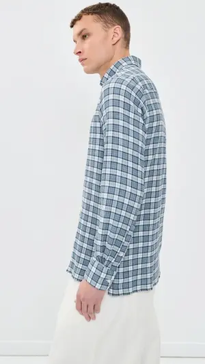 Officine Générale Arsene Waffled Button Down Shirt