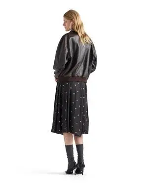 Prada Floral Print Washed Silk Dress