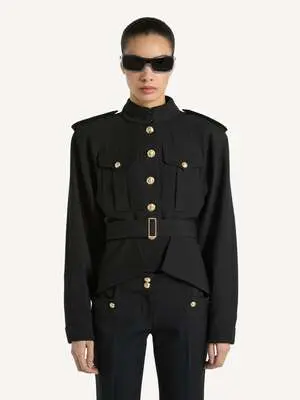 Balmain Wool Gabardine Signature Jacket