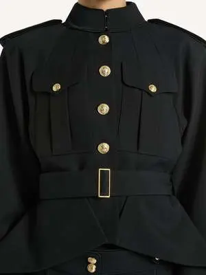 Balmain Wool Gabardine Signature Jacket