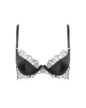 Bluebella Fern Luxury Satin Moulded Bra - Black