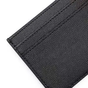 Saint Laurent Grain De Poudre Leather Cardholder