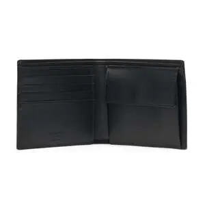 Saint Laurent Grain De Poudre Leather Bi-fold Wallet