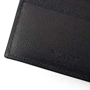 Saint Laurent Grain De Poudre Leather Bi-fold Wallet