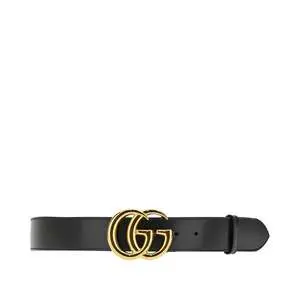 Gucci Gg Marmont Leather Belt - Black