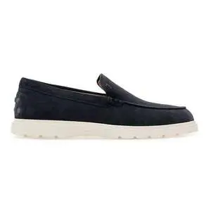 TOD'S Suede Leather Hybrid Loafers - Blue