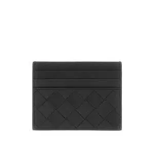 Bottega Veneta Intrecciato Leather Cardholder - Black