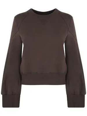 Sacai Sweater Long Sleeve "sponge Sweat Pullover - Brown