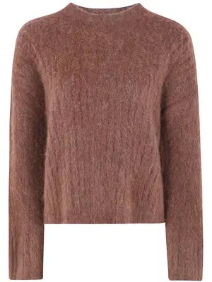 UMA WANG Sweater Crewneck "fluffy Wool - Yellow