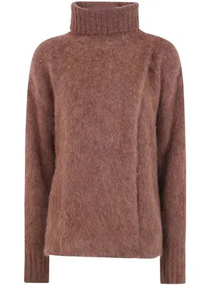 UMA WANG Sweater Highneck "fluffy Wool - Yellow