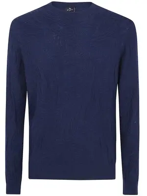 Etro Sweater Round Neck "mrkf0096au12nb0310 B0310 - Blue