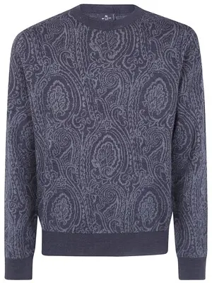 Etro Sweater Round Neck "mrkf0096aq12xn0702 - Gray