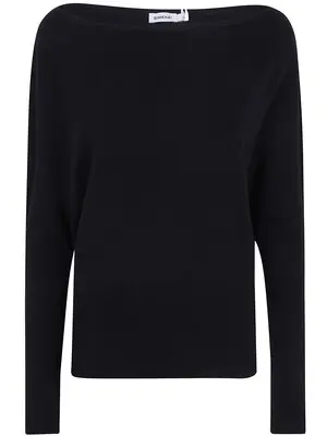Simkhai Sweater Draped Off Shoulder "lavina - Black